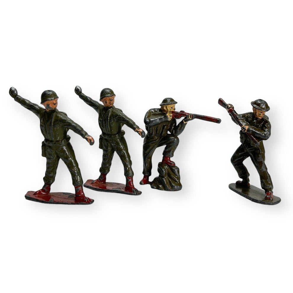 Timpo Hand Painted Lead Military Soldiers * 4 – LoftVintageToys